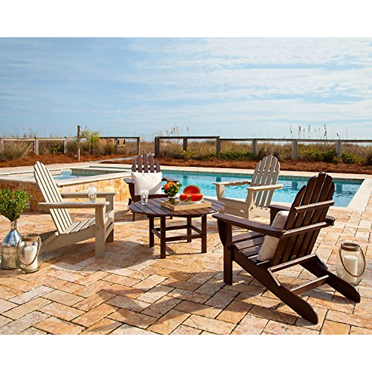 POLYWOOD AD5030SA Classic Folding Adirondack, Sand