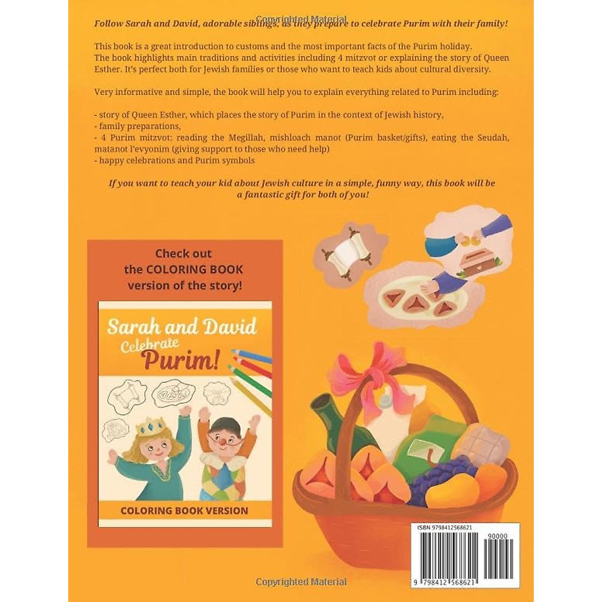 Sarah and David Celebrate Purim!: An Introductory Storybook About the Jewish Holiday for Toddlers and Kids