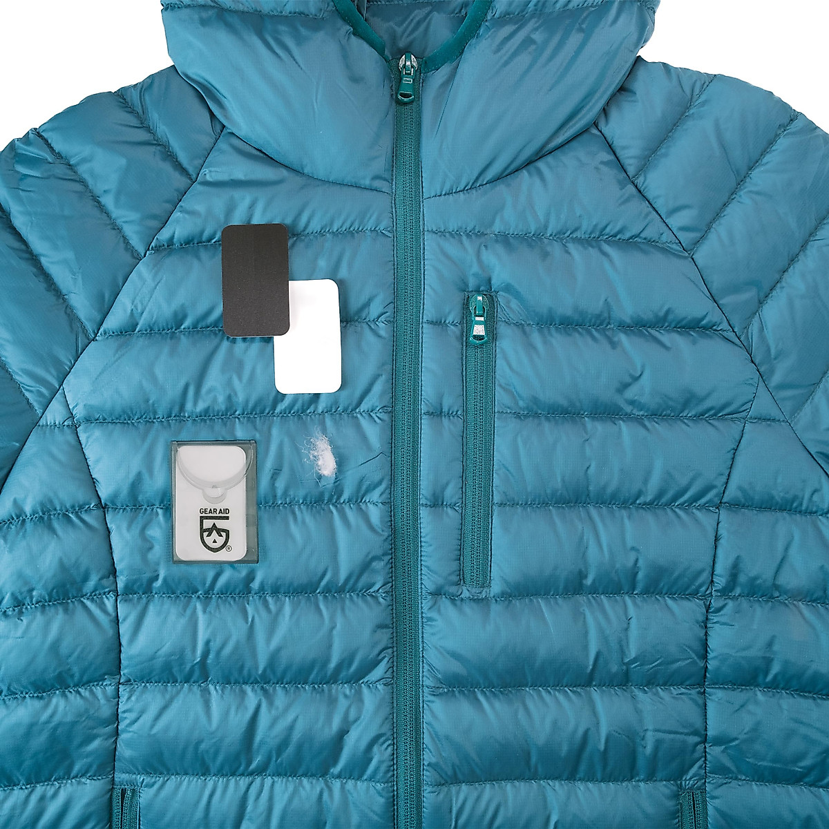 GEAR AID Tenacious Tape Mini Patches to Repair Jackets, Tents and Rain Gear, Black and Clear, 1.5” x 2.5”, 2 Pack