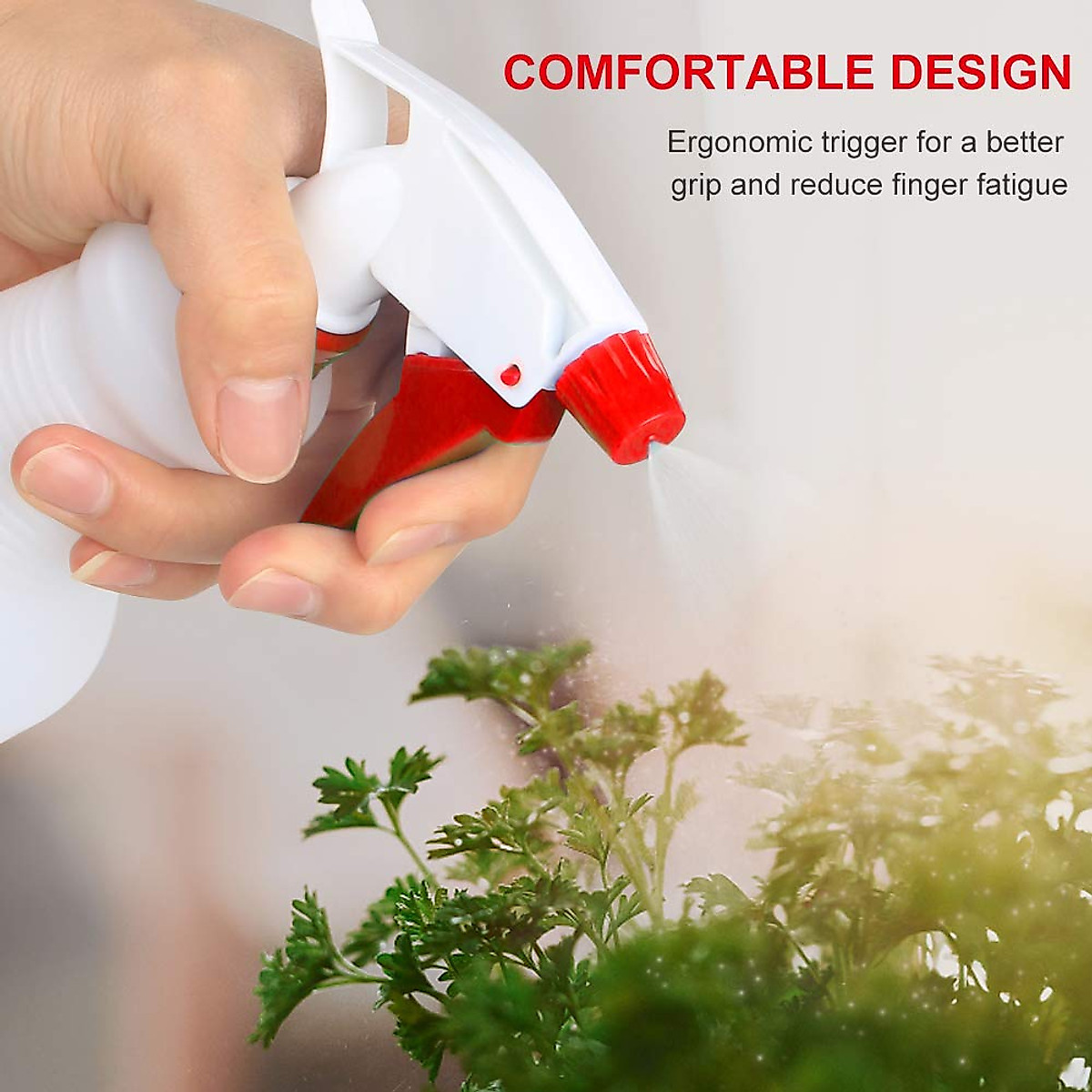 Plastic Spray Bottles 32 oz Leak Proof Water Fine Mist Sprayer Empty Bottle for Cleaning Solutions Auto Detailing Plants Bathroom and Kitchen 2 Pack