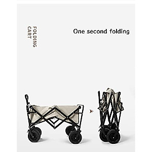 Wagon Stroller,150L Collapsible Wagons Carts with Big Wheels Heavy Duty Foldable Beach Wagon for Sand, Super Large Capacity Utility Wagon for Garden O