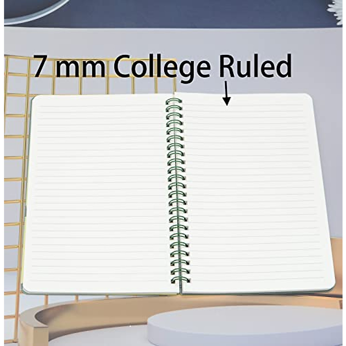 Yansanido Spiral Notebook, 4 Pcs 10 Inch x 7.4 Inch B5 Thick Plastic Hardcover 7mm College Ruled 4 Color 80 Sheets -160 Pages Journals for Study, Work, Travel and Notes (B5, 4 Pcs Dark Color 2)