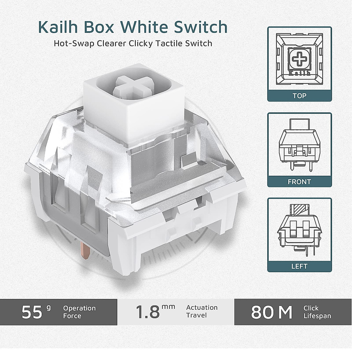 FL ESPORTS F12 65% Three-Mode Wireless Mechanical Keyboard, 68 Keys RGB BT 5.0/2.4Ghz Gaming Keyboard w/Light Tactile Kailh Box White Switch, PBT Keycaps, Durable Durable Battery