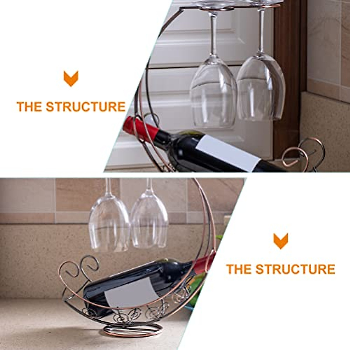 Cabilock Wine Bottle Rack Countertop Rack Glasses Rack Pirate Ship Bottle Holder Storage Shelf Beer Soda Can Dispenser for Home Party Bar Bottle Holders Ornament Display Stand Ornament Display Stand