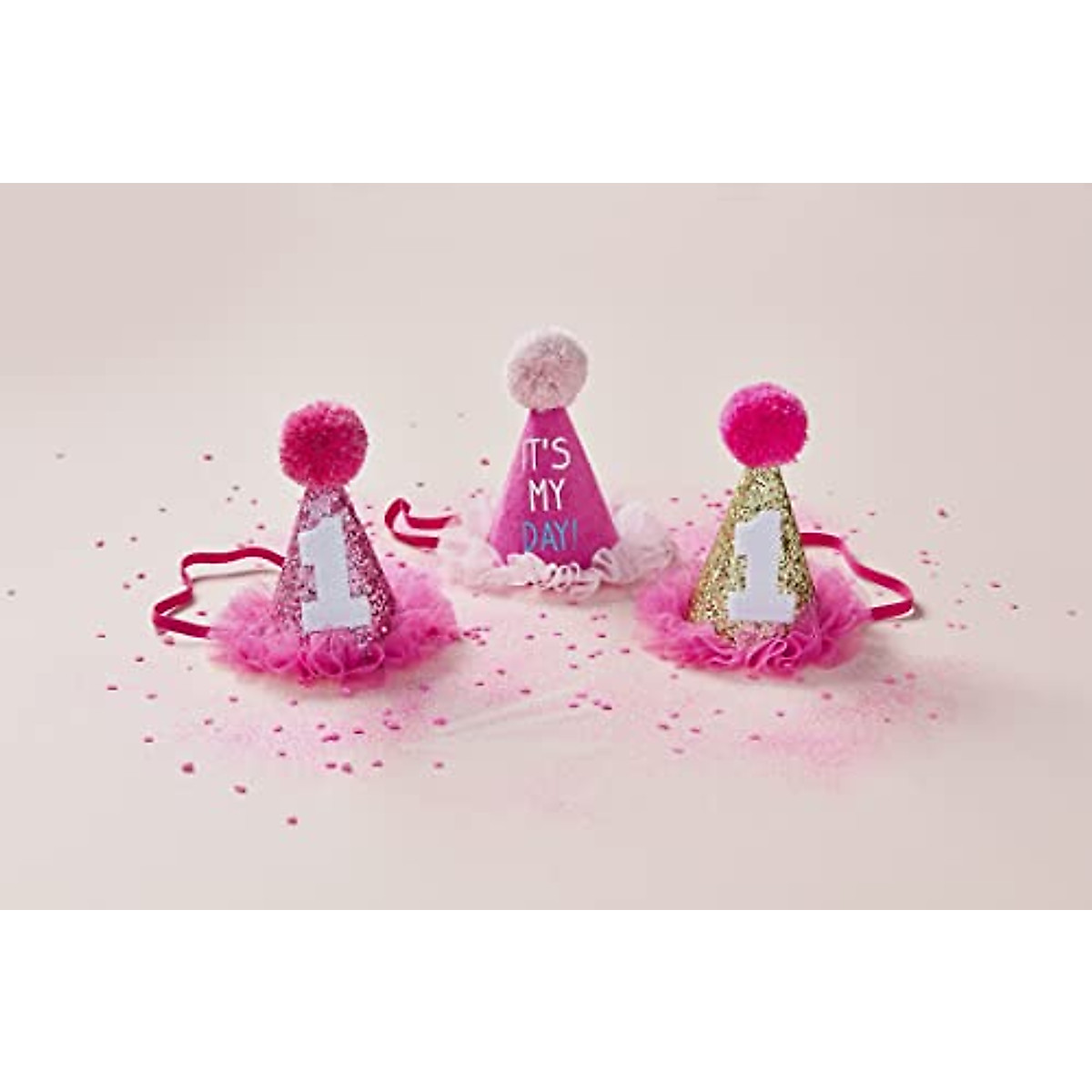 Mud Pie baby girls Birthday Musical Hat, Hot Pink Glitte, 12-36 Months US