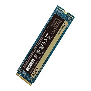 VERBATIM Vi3000 512GB PCI-E 3.0 M.2 NVME SSD 3000MB/s Read 2900MB/s Write 210K/380K IOPS 300TBW 2YR WTY