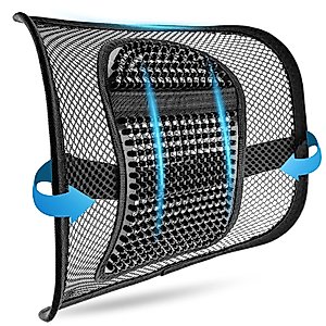 YINSHENG Mesh Back Lumbar Support, Mesh Back Support Seat Cushion Air Flow Chair Back Support with Elastic Strap Back Rest for Home Office Chair Car Seat Back Pain Relief