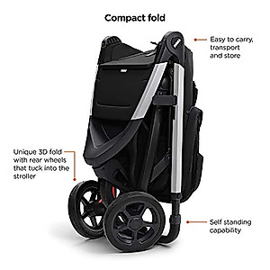 Thule Spring Stroller - Compact Baby Stroller Perfect for Everyday Use - Features 5-Point Harness, Lightweight and Compact Design, Vented Canopy with See-Through Mesh, Padded Reclining Seat