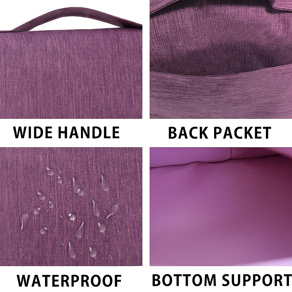 YUNZSXJY Hanging Toiletry Bag Large Capacity Hanging Toiletry Bag for Women and Men Waterproof Travel Cosmetic Bag with Sturdy Hook (Purple)