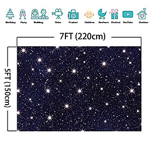 Yongqian Night Sky Star Backdrops Universe Space Theme Starry Photography Backdrop Galaxy Stars Children Boy 1st Birthday Party Photo Background Newborn Baby Shower Banner Studio Booth Vinyl 7x5ft