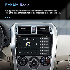 Android 11 Car Stereo Double Din for Toyota Corolla 2009 2010 2011 2012, 9 Inch Car Radio Built in Car-Play Android Auto GPS Navigation IPS Touchscreen Support BT FM AM, 2GB RAM 32GB ROM