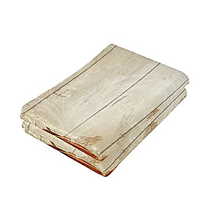 Red Poppy Flower Hand Towels Rustic Brown Wooden Cotton Set of 2 Multi-Purpose Kitchen Towel for Face Beach Bathroom Gym 14.4 x 28.3 Inch