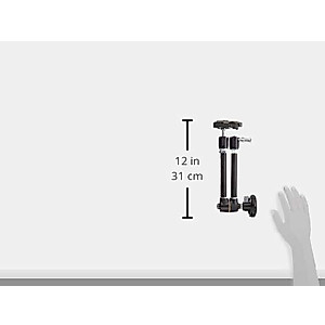 Manfrotto 244RC Variable Friction Magic Arm Quick Release (Black) & 035RL Super Clamp with 2908 Standard Stud - Replaces 2900 - Black