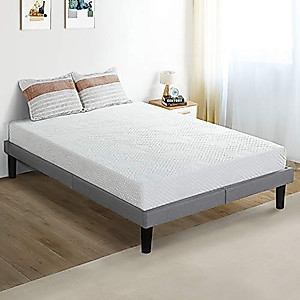 SLEEPLACE 5 Inch Gel Infused Firm Comfort Level Memory Foam Mattress, White