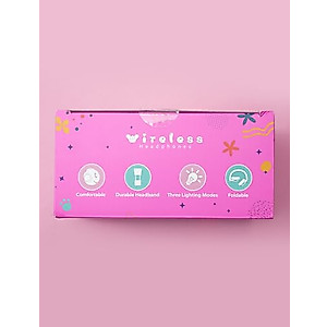 iClever Kids Bluetooth Headphones, Light Up Cat Ear, Safe Volume 74/85dBA,60H Playtime,Bluetooth 5.3,USB C Charging,Wireless Kids Headphones AUX Cord for iPad Tablets School Travel,Meow Cookies-Purple