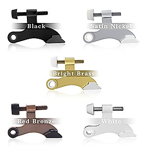 4 Pack Hinge Pin Door Stopper Black, Adjustable Heavy Duty Hinge Pin Door Stop with Black Rubber Bumper Tips, Reduce Potential Damage Prevent Striking Wall Dents in Door Trim, Easy Installation