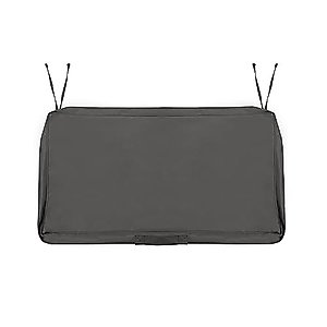 Faible Poisson Outdoor Cushion Covers, 36 x 18 Inch Water Resistant Bench Cushion Cover with Handle and Anti-Slip Straps Replacement Cushions Covers for Patio Backyard Furniture, Dark Grey