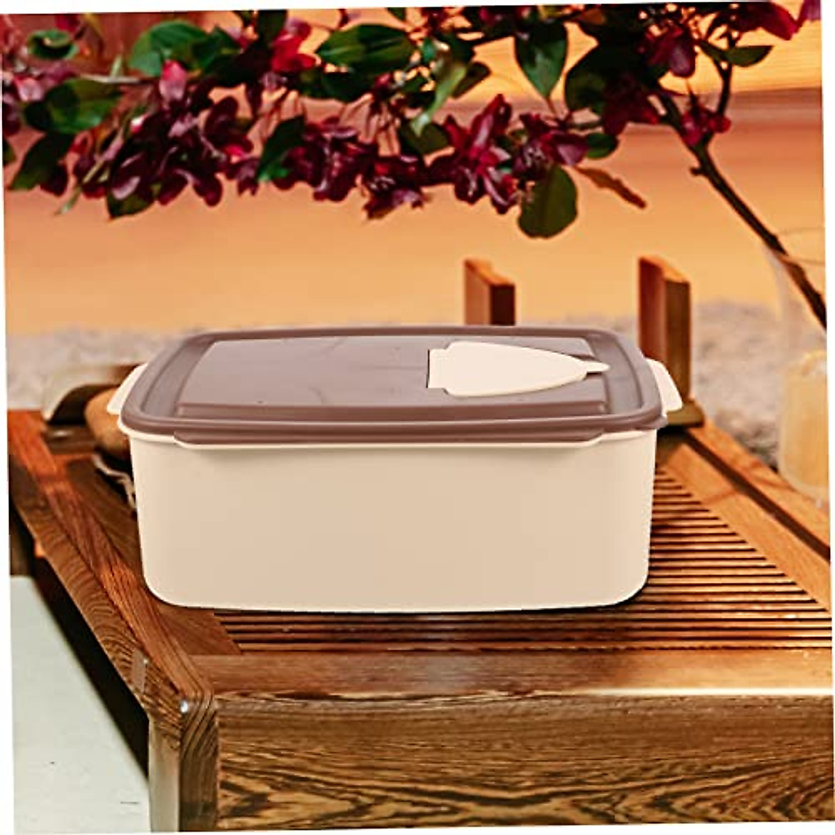 KICHOUSE 1 Set Tea Residue Bucket with Lid Tea Residue Filter Bucket Container with Lid Table Top Bin Garbage Can Mini Containers Small Wastebasket Drain Tray Office Desktop Pp