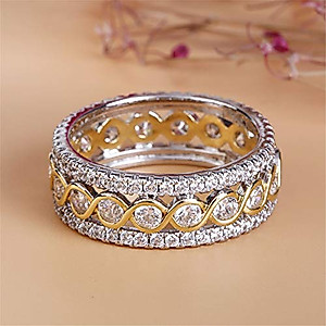 Jeulia Wedding Band for Women Sterling Silver Eternity Band Rings Solitaire Engagement Stackable Ring Promise Anniversary With Jewelry Gift Box (10)