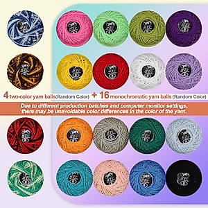 Coopay Crochet Kit Beginners Lace Crochet Hook Set with 20 Color Crochet Thread, 71PCS Crochet Set with Tiny Crochet Hooks Ergonomic Soft Grip, Travel Crochet Hook Case Full Knitting Crochet Supplies