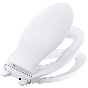 KOHLER K-2599-0 Transitions Nightlight Quiet-Close with Grip-Tight Toilet Seat, White