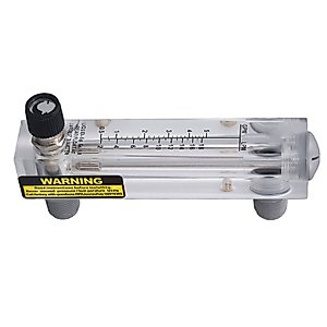 Liquid Flowmeter, Panel Type High Accuracy Water Meter Acrylic Transparent Adjustable Fluid Meter for Measure and Control The Rate of Liquid Medium, 0.5-5GPM