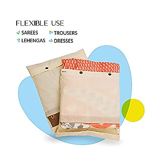 Vibrance Reusable Premium 100% Cotton Saree Covers, Eco-friendly and reusable cotton saree cover (16x14 inches) (24)