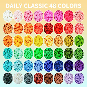 Friendship Bracelet Kit Concert Bracelets Merch, 14000pcs 48 Colors Clay Beads Bracelet Making Kit with Number Letter Beads Album Inspired Bracelets Gift for Girls Kids Teen Crafts Jewelry Making