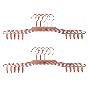 SUNTRADE Metal Underwear Bra Rack, Durable Pants Clothes Hangers with Clips,for Lingerie Shop Display, 10pcs (Rose Gold-B1)