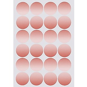 Royal Green Rose Gold Stickers Dots 1 inch - Round Envelope Seals for Baby Shower, Girl Birthday Party, and Decor 25MM - 1200 Pack