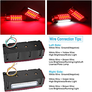 LIMICAR Trailer Lights, Upgrade IP68 Halo Glow Trailer Light Kit, Brake Stop Turn Tail License Plate LED Trailer Lights with 25ft Trailer Wiring Harness Kit for Truck Marine RV Boat Camper