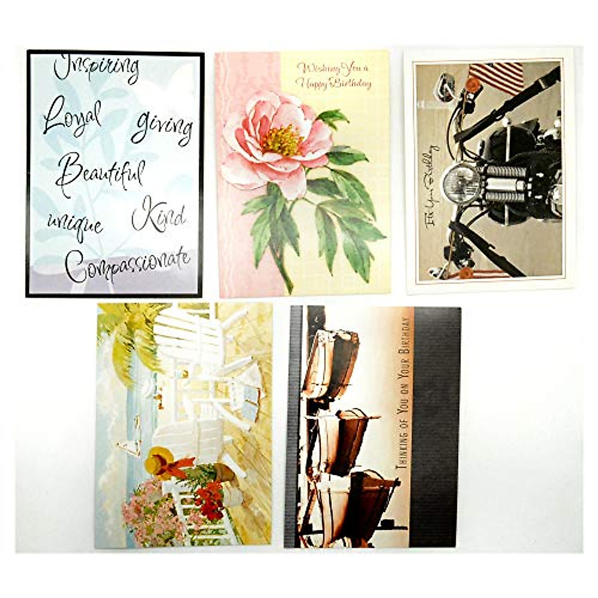 50 Assorted Everyday All Occasion 5 by 7 Greeting Cards with Envelopes, 34 Birthday, 4 Sympathy, 4 Blank, 2 Thank You, 2 Get Well, 2 Thinking of You, and 2 Anniversary Congratulations