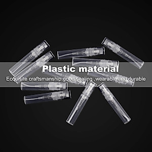 50pcs mini perfume atomizer, clear plastic spray bottle portable fragrance spray bottle - 3ml