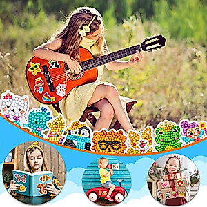 MDCGFOD 46Pcs 5D Diamond Painting Kits for Kids Diamond Painting Kits by Numbers Cute Animals Creative Diamond Art for Kids Crafts for Girls Ages 8-12 Easy for Kids Adult Beginners to DIY (Animals)