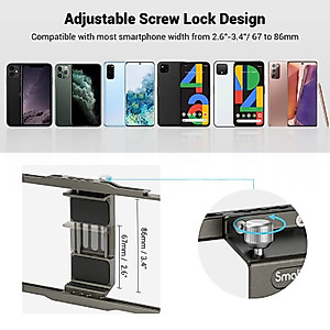 SmallRig Universal Phone Video Rig Kit for iPhone 16 15 14 13 12 Pro Max, Aluminum Handheld Phone Cage with Handles, Video Stabilizer Rig for Vlog Videography Live Streaming