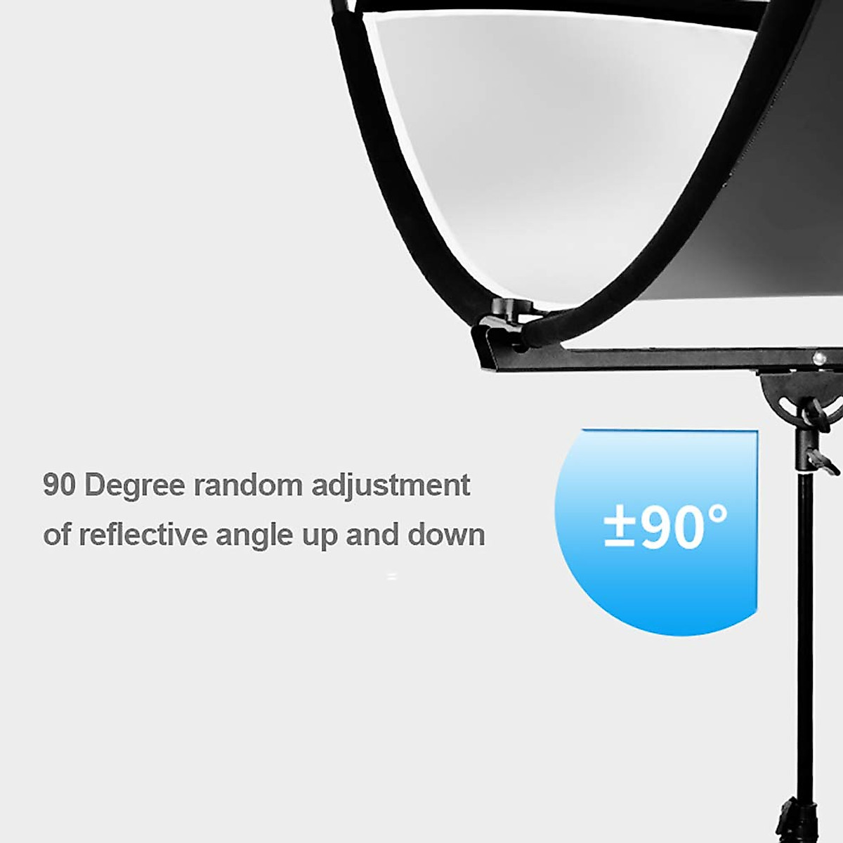 RangerRider Curved Reflector Clamshell Light Reflector/Diffuser, 24x70 inches Photography Lighting Reflector for Photo Video Studio Shooting with Black/Silver/White/Gold Reflectors,Carry Bag