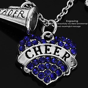 HUTIMY Cheerleader Necklace for Girls Teen Little Girls Charm Jewelry for Cheer Coach Cheerleader Necklaces