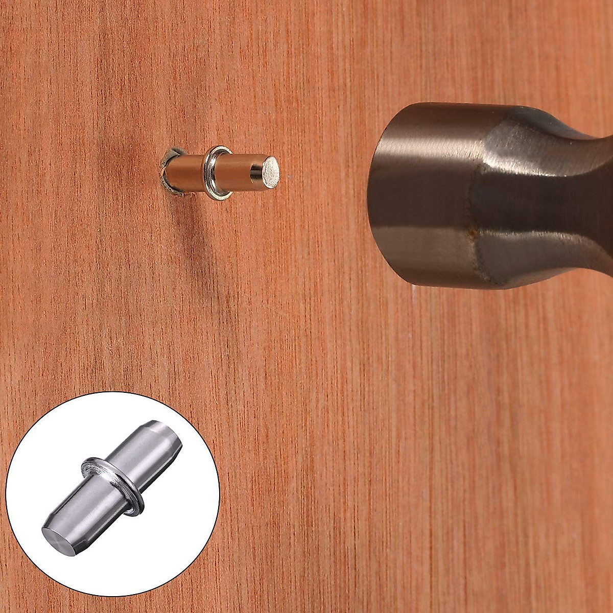 120 Pcs Shelf Pins 5mm Shelf Holder Support Pins Made from Nickel Plated Metal Material Shelf Pegs are Sturdy and Durable for Furniture Shelves Bracket.