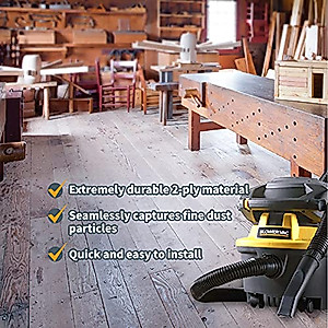 POWERTEC 6PK VF3503 Size B Replacement Bags for Ridgid 6-9 gallon Wet/Dry Vacs, Ridgid Shop Vac Bags, Fits WD5000, WD5500, WD0970, WD0975, WD0670, WorkShop WS32090F2 (75016-P3)