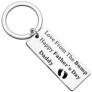Fathers Day First Time Dad Keychain Daddy To Be Gift Fathers Day Keychain From Wife Gift For Soon To Be Fathers Expecting Dads Gifts For Husbands Birthday Christmas