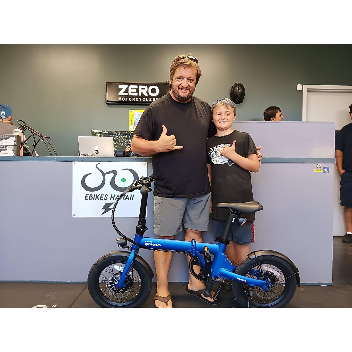 QUALISPORTS Nemo Folding Electric Bike Compact Ebike 250W Front Hub Motor 36V 7Ah Removable LG Battery Lightweight 16" Single Speed Foldable Bicycle City Commuter UL 2849 Certified 34 Pounds