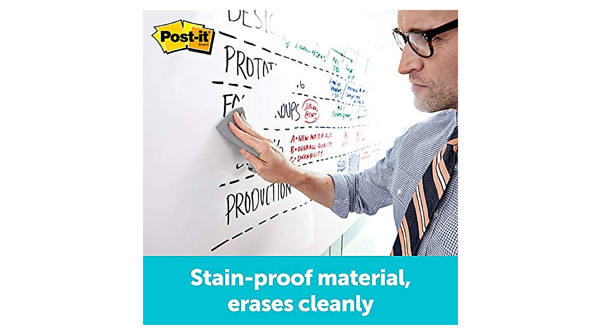 Post-it Dry Erase Whiteboard Film | Easy, Stain-Proof