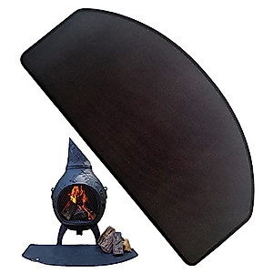 The Blue Rooster Half Round Flexible Fire Resistant Chiminea and Fireplace Hearth Pad