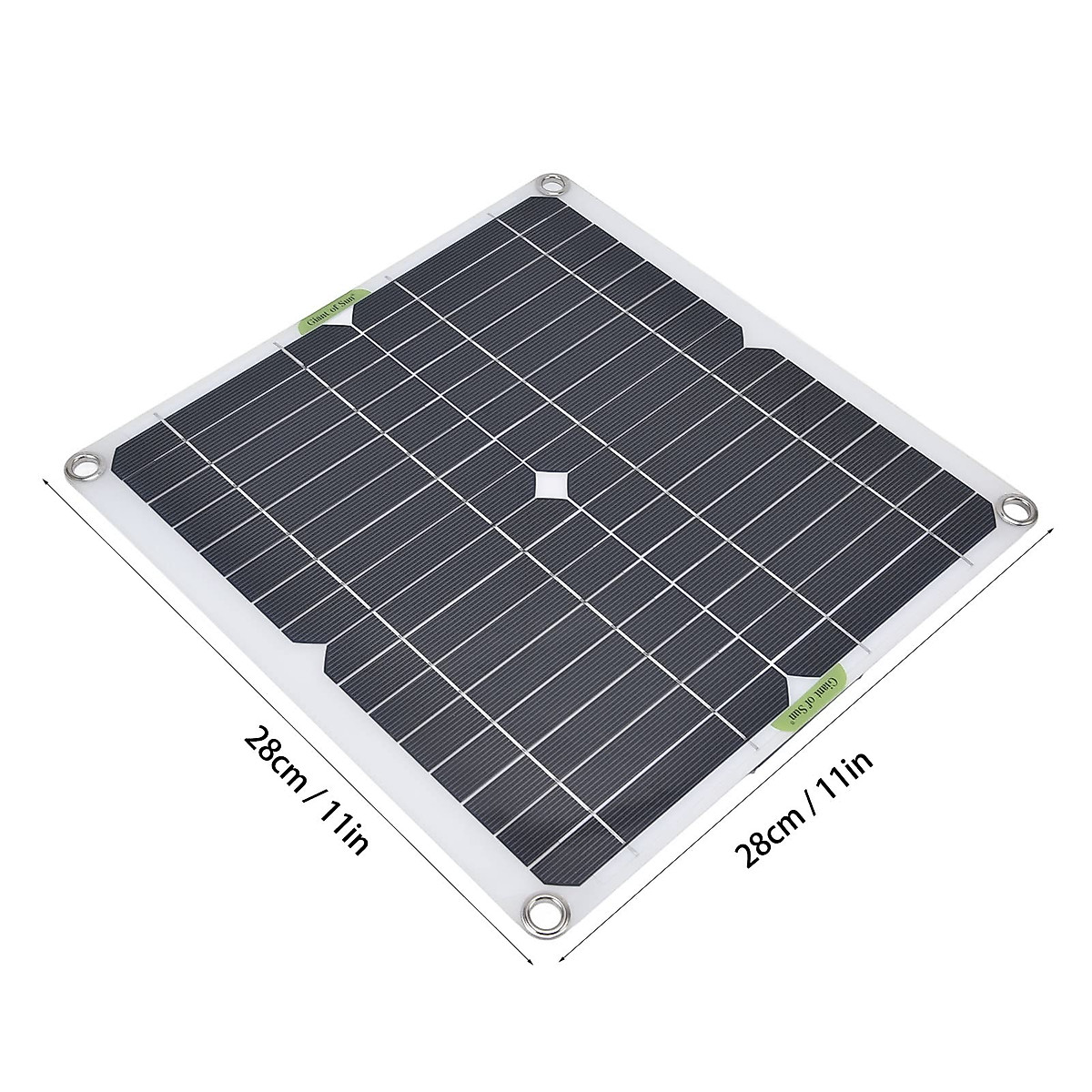 Portable Solar Panel, 11 x 11in Solar Cell Panel 200W 5V Lightweight Thin Design Solar Charger Board for Household Car Ship