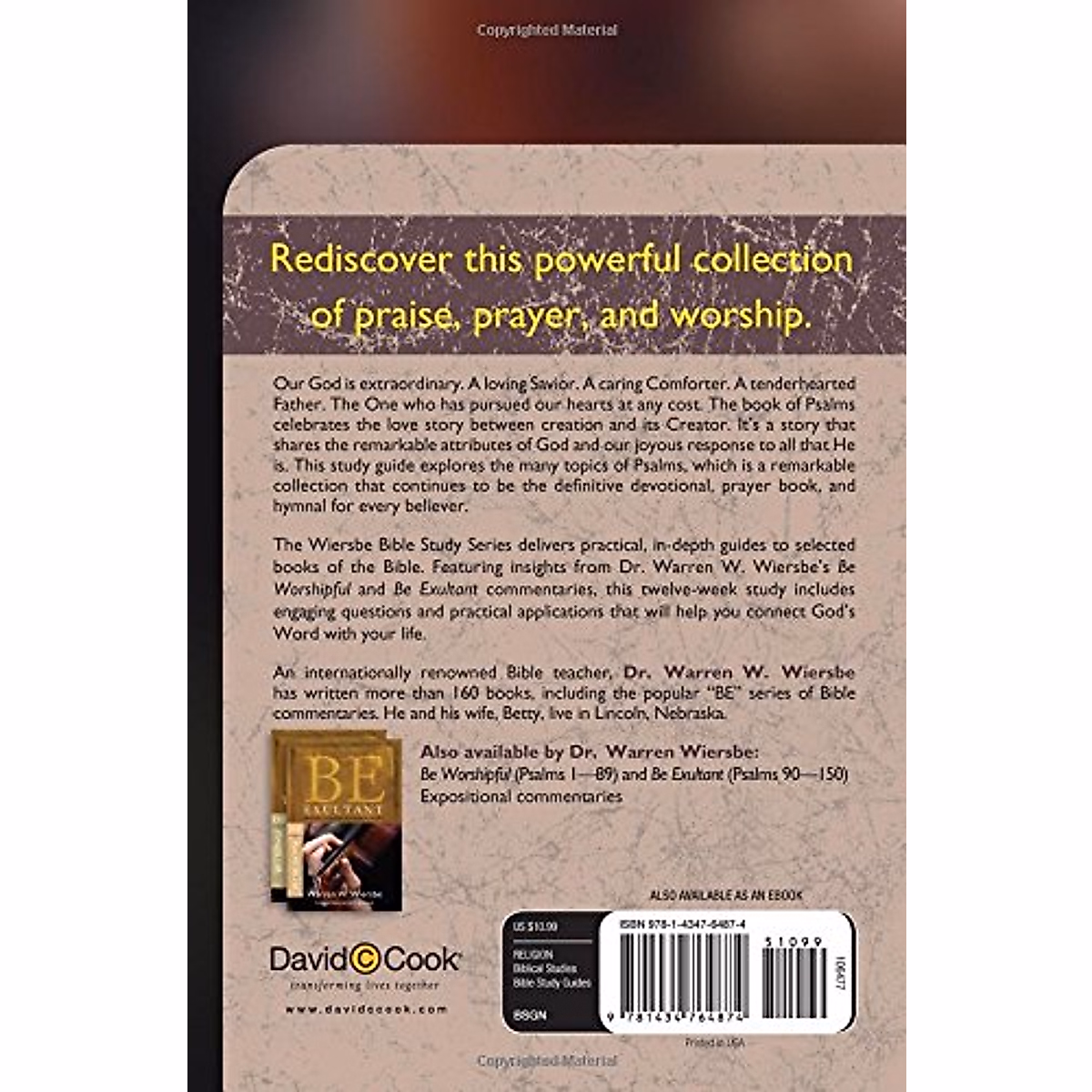 The Wiersbe Bible Study Series: Psalms: Glorifying God for Who He Is