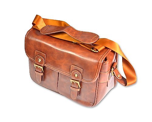 Retro Waterproof Messenger Bag Cross Body Shoulder Bag Photography PU Leather Bag for DSLR SLR Camera Canon Sony Nikon Canon Olympus - Brown