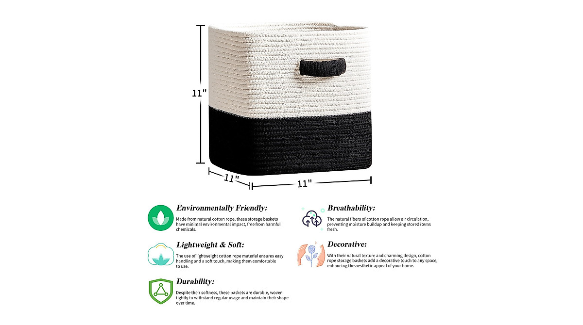 R RUNKA Storage Cube Baskets - 3 Pack for Organizing