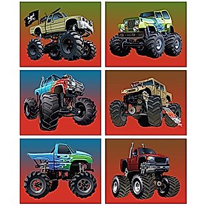 Monster Truck Poster Prints - Monster Truck Wall DéCor, Set Of 6 (8 Inches X 10 Inches) Photos - Kids Wall Art Decor