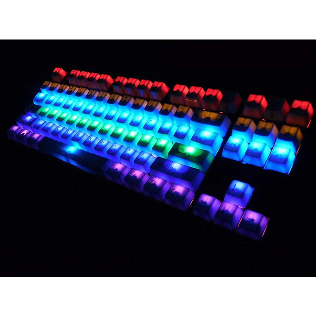 87 Keys Keycool PBT Doubleshot Keycap ANSI OEM Key Cap for Cherry MX Gaming Mechanical Keyboard