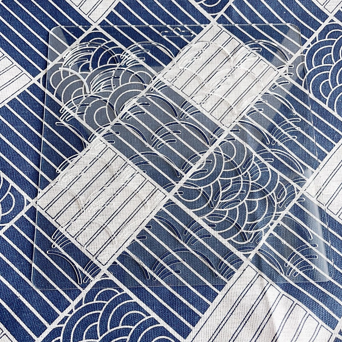 Clear Acrylic Sashiko Stencil, Embroidery Pattern, Quilting Stencil for Hand Quilting and Embroidery